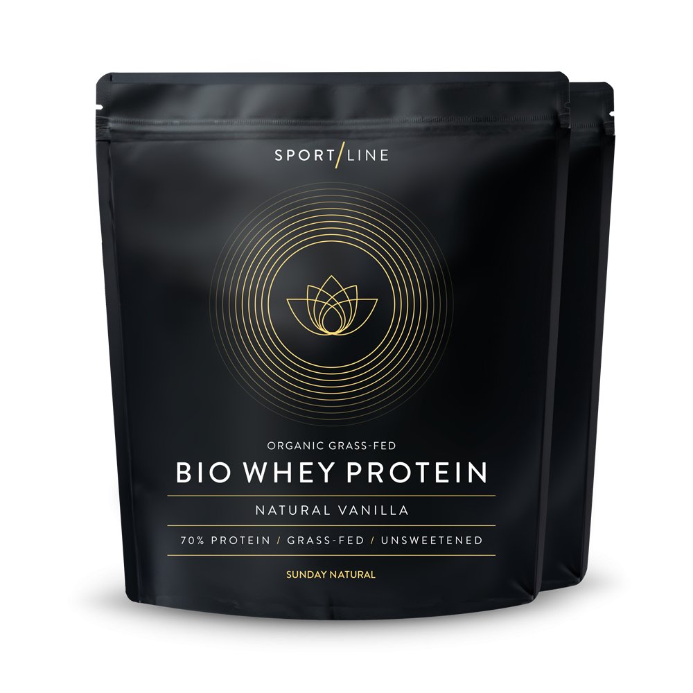 Biologisch Whey Eiwit Natural Vanilla. 2x1000 g poeder